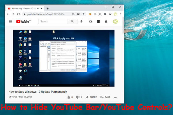 Wie blende ich die YouTube-Leiste/Steuerung aus, wenn ein Video ...