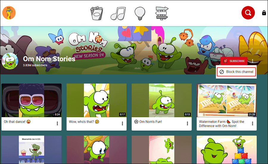How to Block a Channel/Video on YouTube Kids?